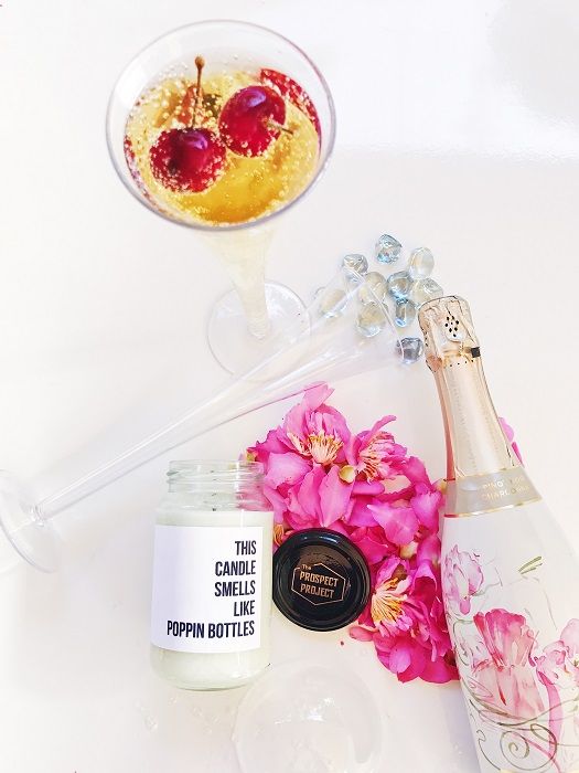 Poppin’ Bottles Candle| The Prospect Project. Handmade soy candles with ...